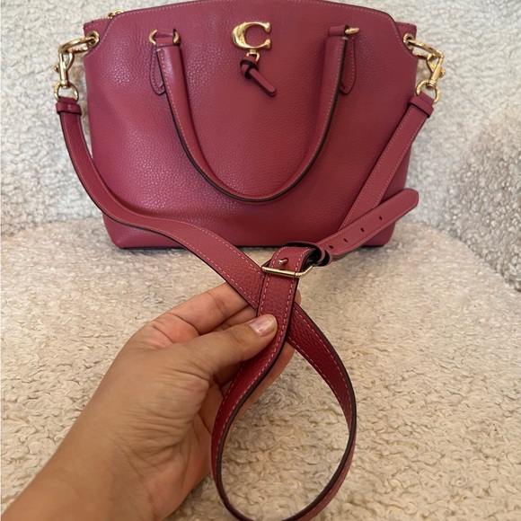 Coach | Bags | Coach Remi Pink Raspberry Colored Pebbled Leather ...